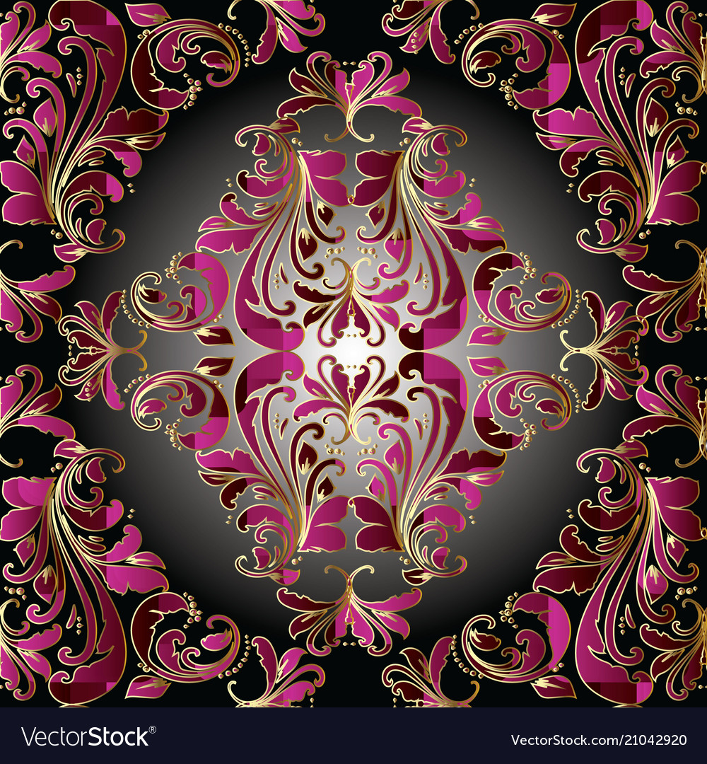 Damask seamless pattern background elegant Vector Image
