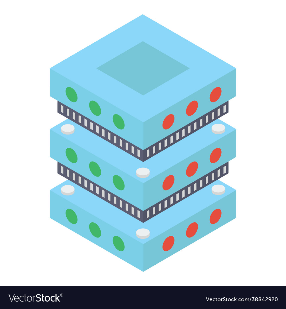 Data server rack Royalty Free Vector Image - VectorStock