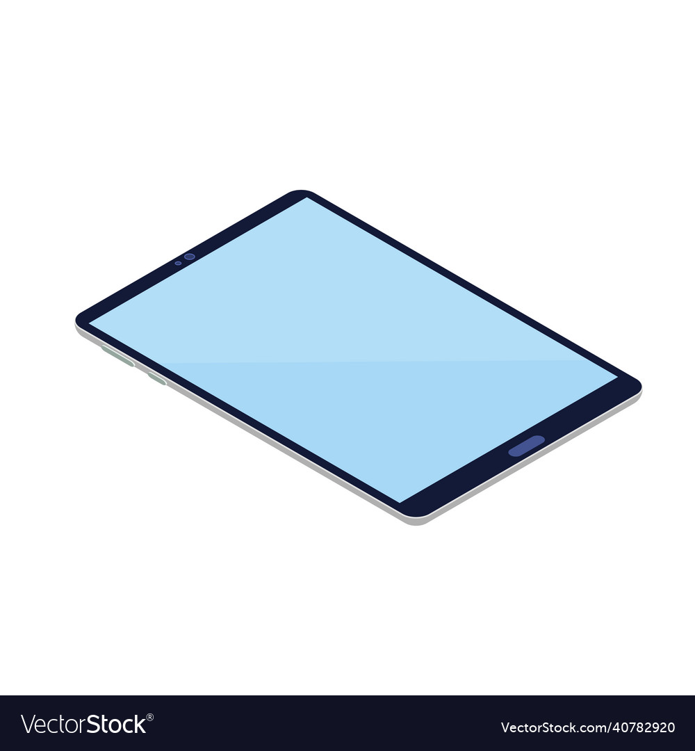 Electronic tablet isometric isolated Royalty Free Vector