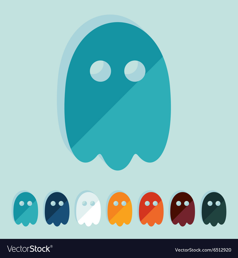 Flat design ghost Royalty Free Vector Image - VectorStock