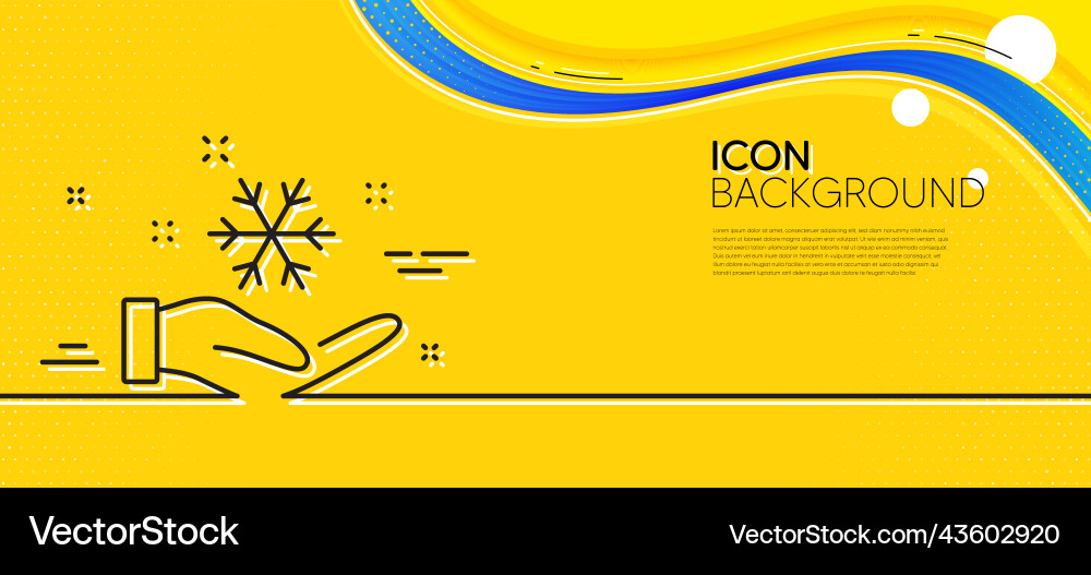 Freezing hand line icon ac cold temperature sign Vector Image