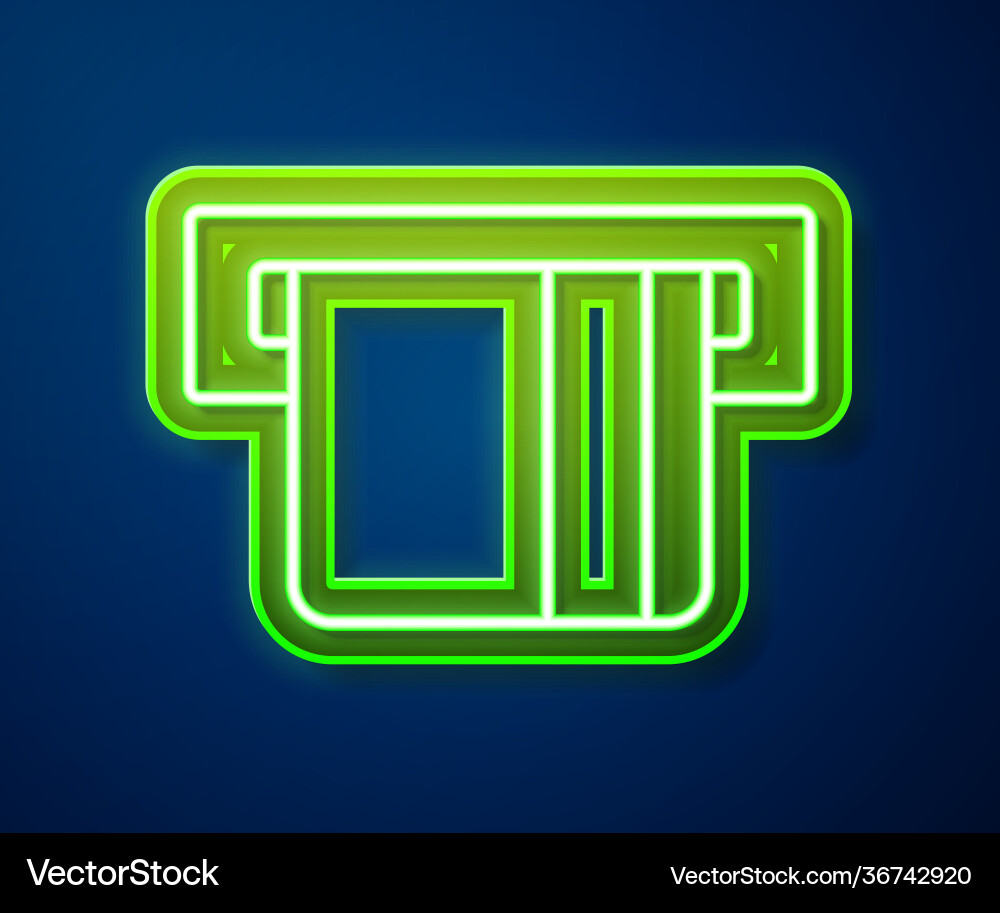 Glowing neon line credit card inserted in card Vector Image