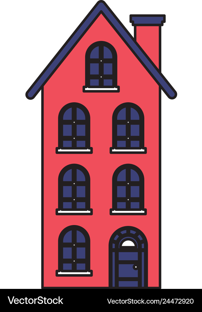 House real estate on white background Royalty Free Vector