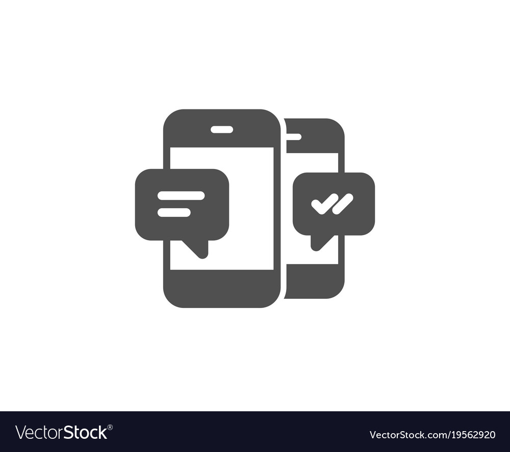 Phone message simple icon mobile chat sign Vector Image