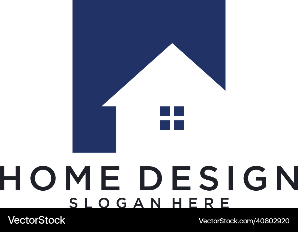 Real estate logo home design concept Royalty Free Vector