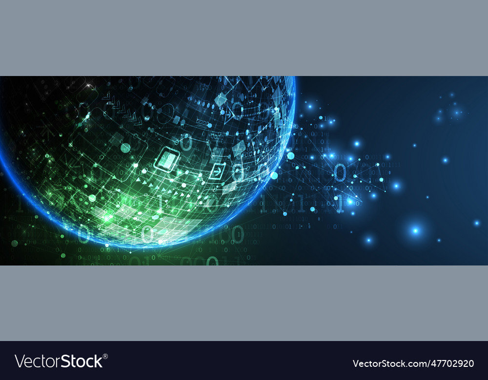 Sphere theme digital technology background Vector Image
