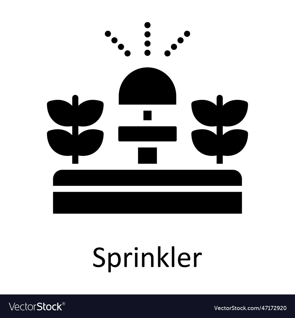 Sprinkler solid icon design Royalty Free Vector Image