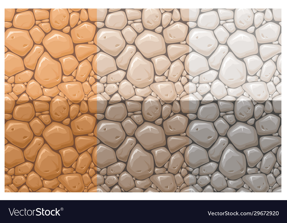 Stone surface seamless patterns set Royalty Free Vector