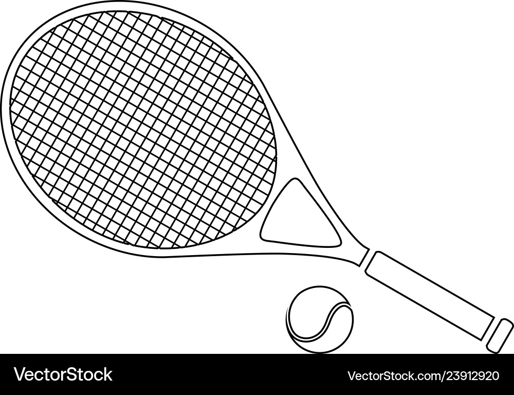Tennis racket and ball flat icon Royalty Free Vector Image