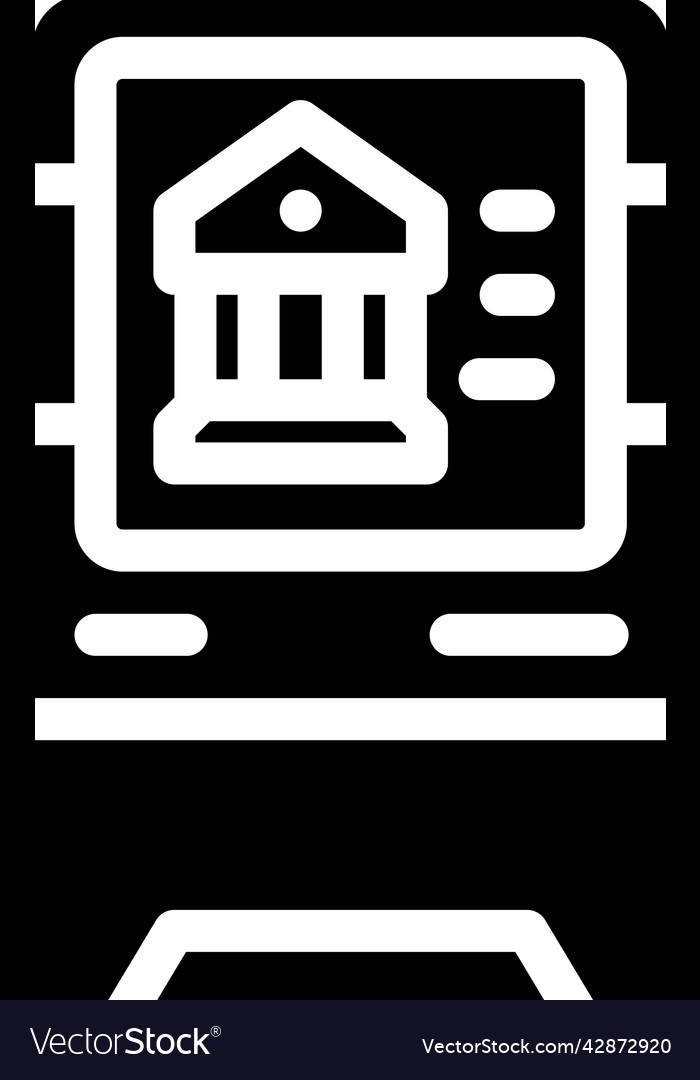 Terminal bank atm glyph icon Royalty Free Vector Image