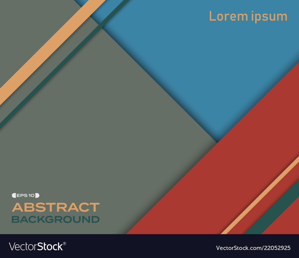 Abstract simple color pattern with shadow Vector Image