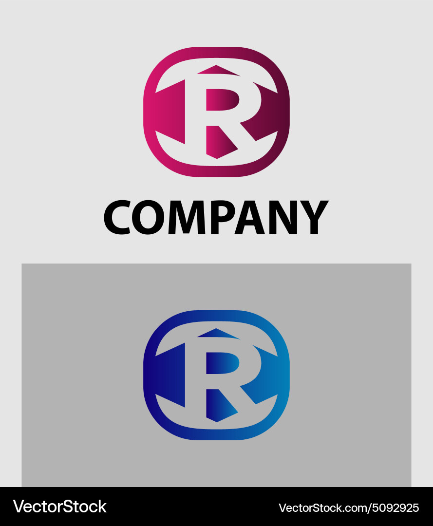 An attractive letter r logo symbol Royalty Free Vector Image