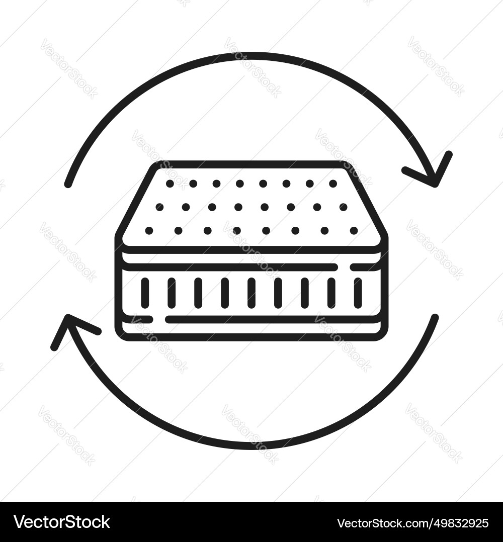 Bed orthopedic mattress with changing sides Vector Image