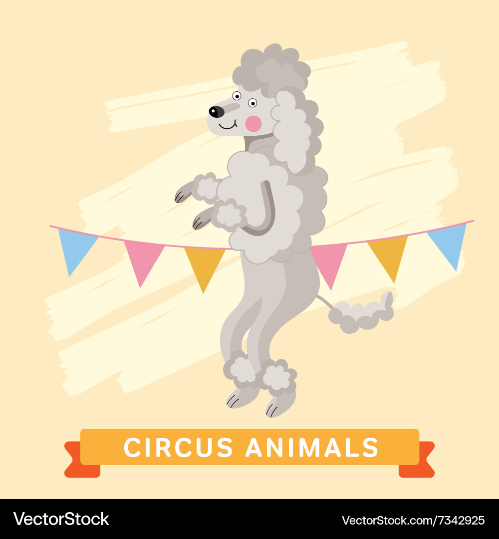 Circus dog animal series Royalty Free Vector Image