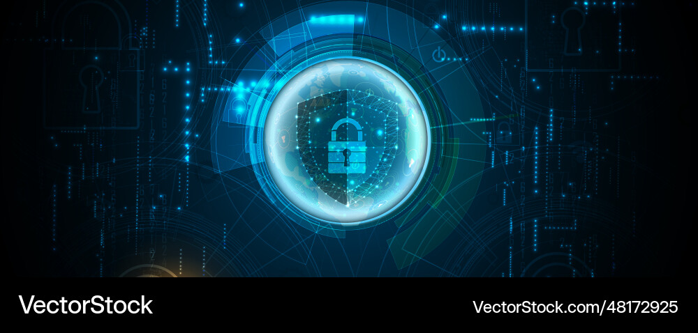 Cyber security and information or network Vector Image