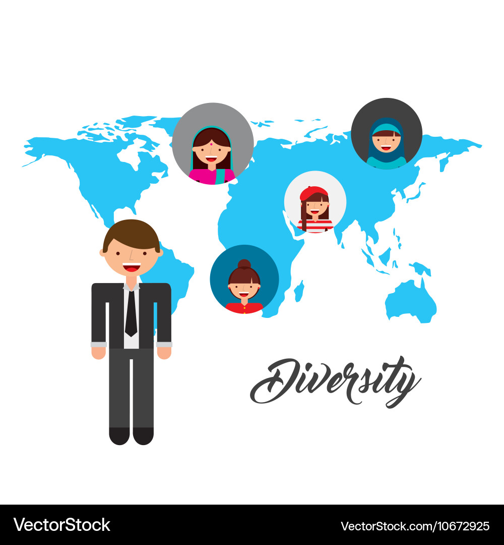 Diversity of world cultures Royalty Free Vector Image