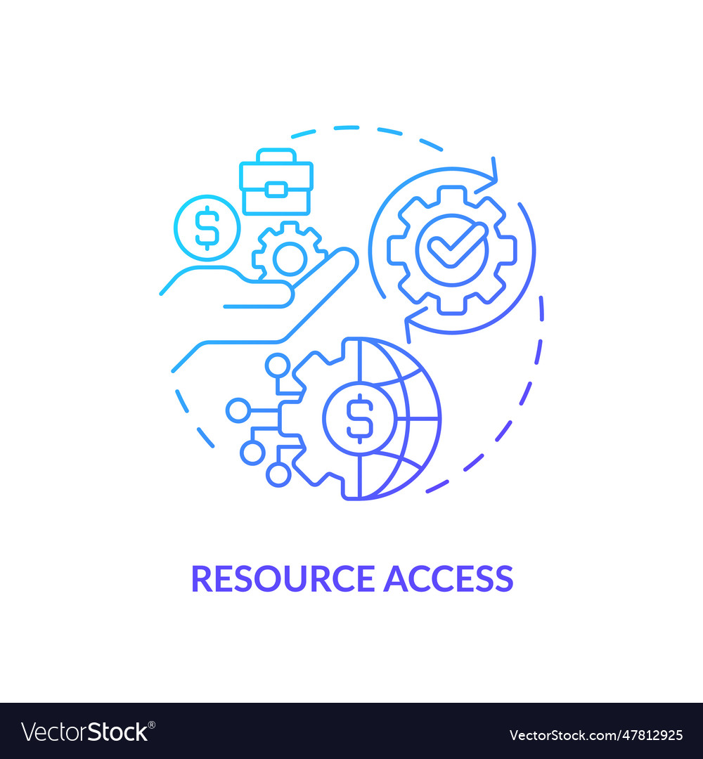 Linear resource access icon fdi concept Royalty Free Vector