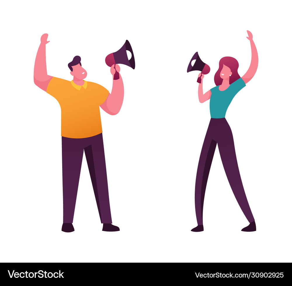 Online public relations and affairs concept man Vector Image