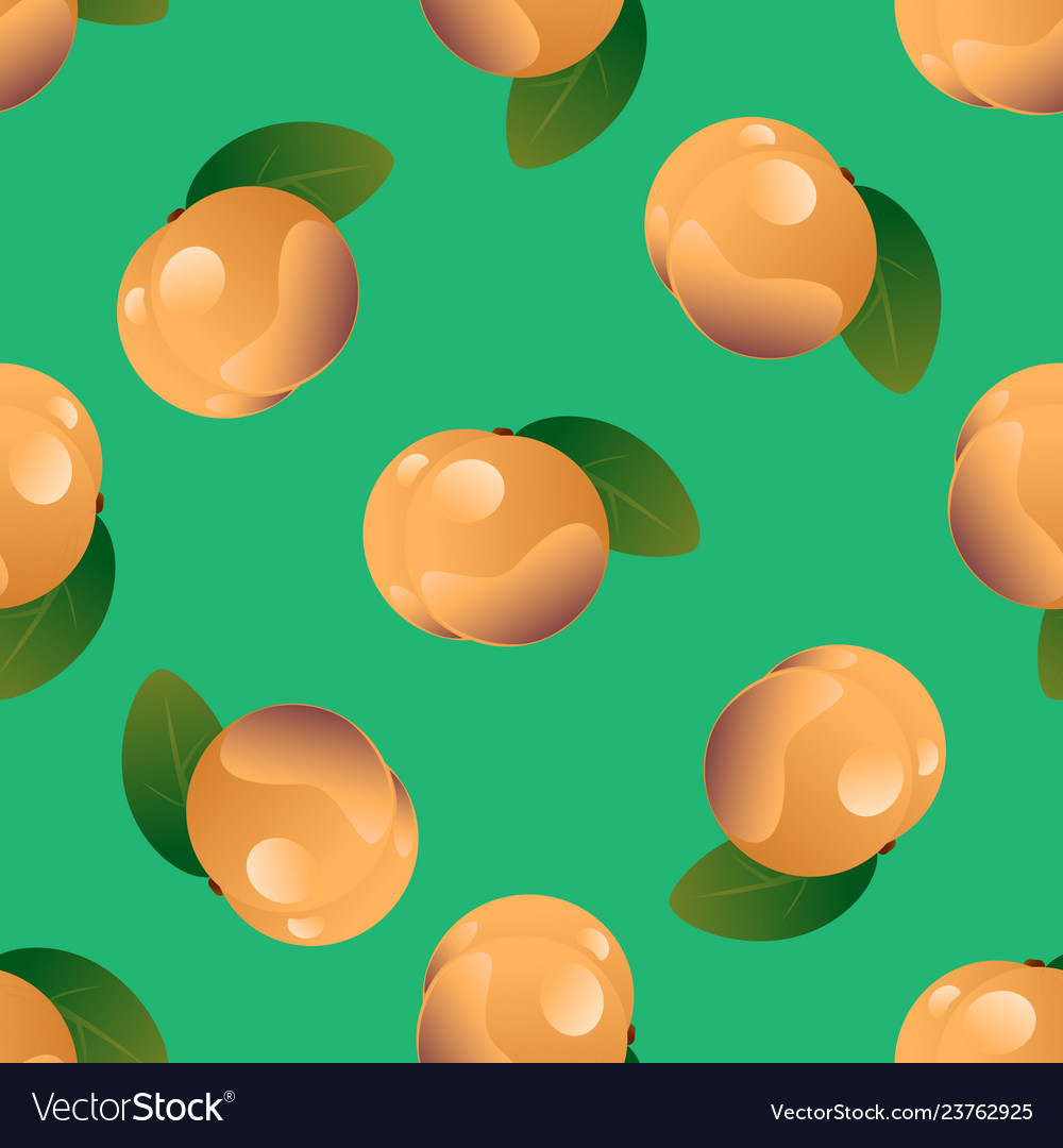 Peach seamless pattern Royalty Free Vector Image