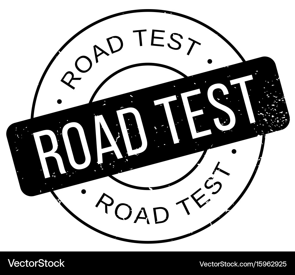 Road test rubber stamp Royalty Free Vector Image