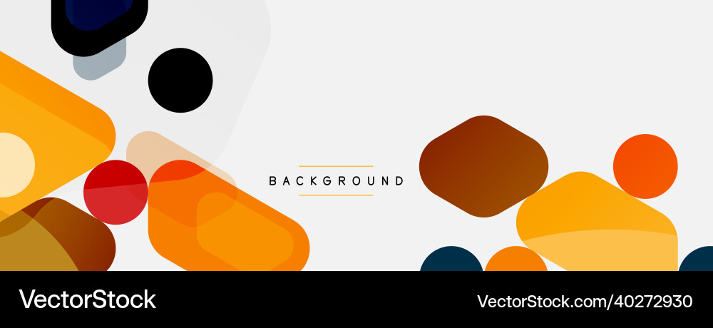 Abstract round geometric shapes and circles Vector Image