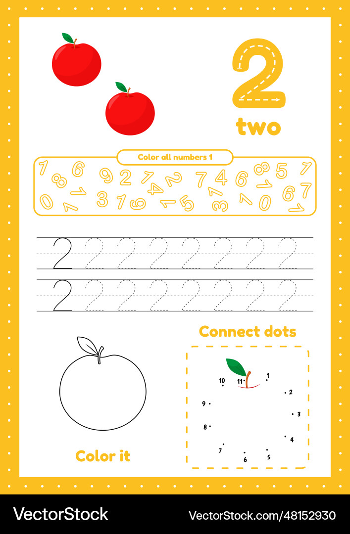 Activity page for preschool kids Royalty Free Vector Image