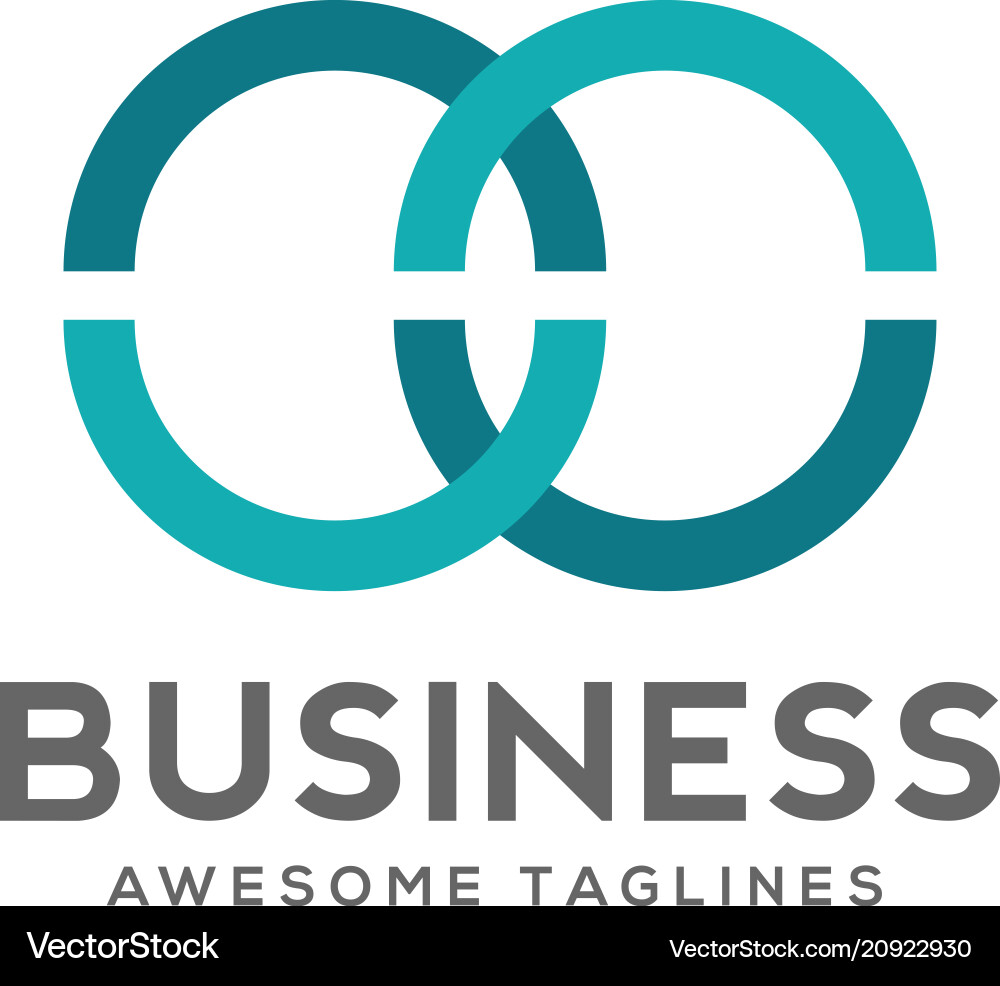 Curved shapes connect color logo Royalty Free Vector Image