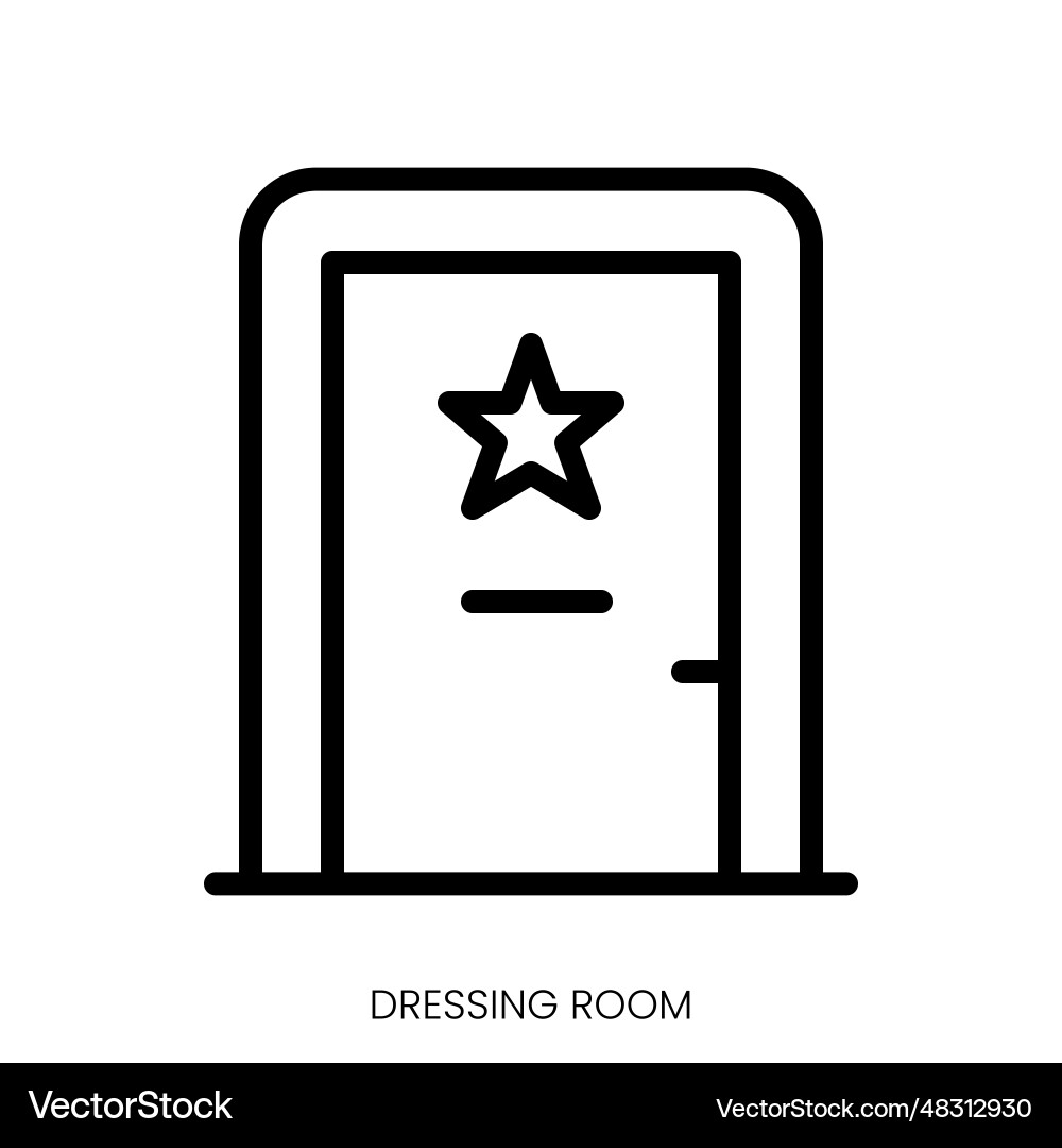 Dressing room icon line art style design isolated Vector Image