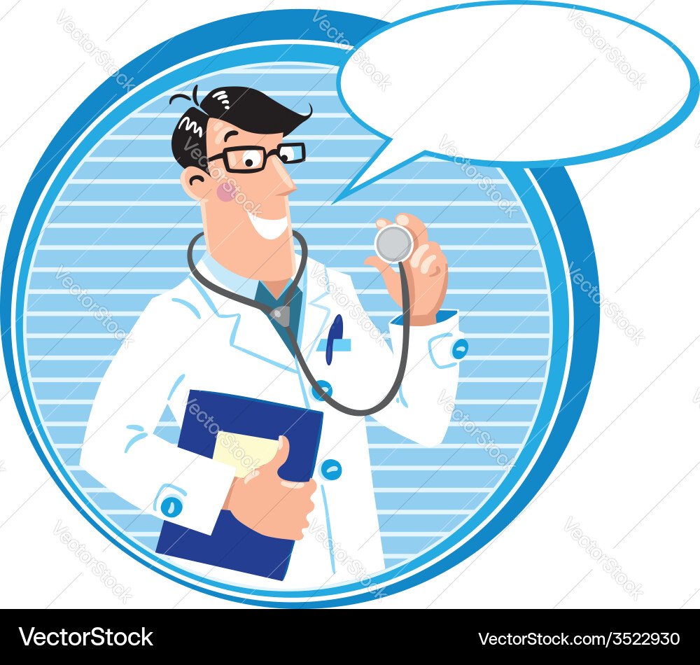 Family doctor design template Royalty Free Vector Image