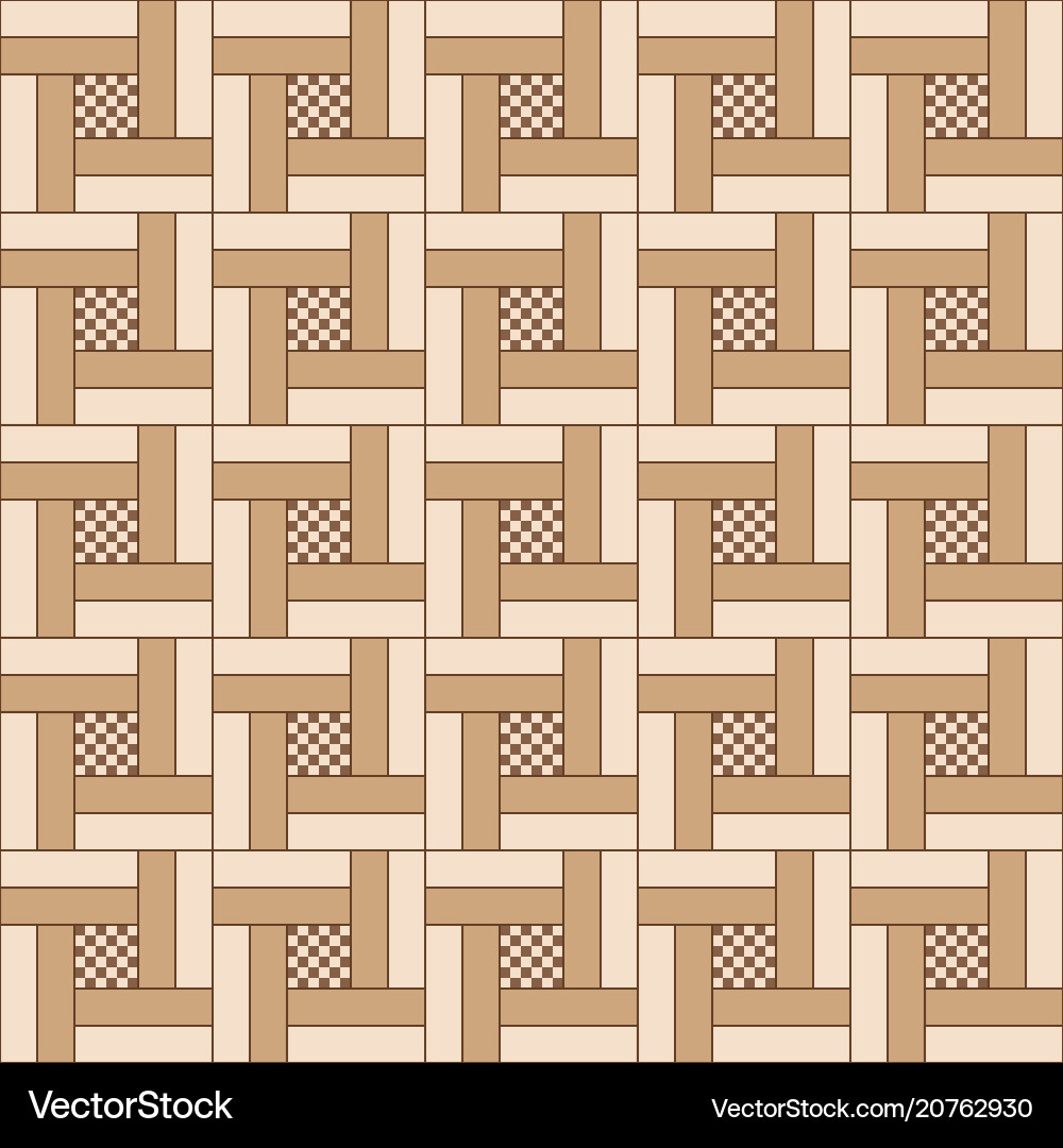 Geometric seamless wooden parquet floor pattern Vector Image