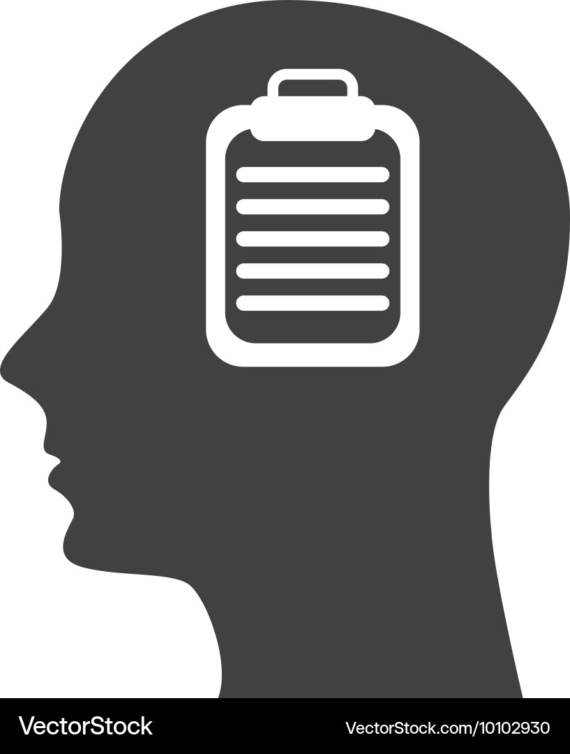 Human profile healthcare icon Royalty Free Vector Image