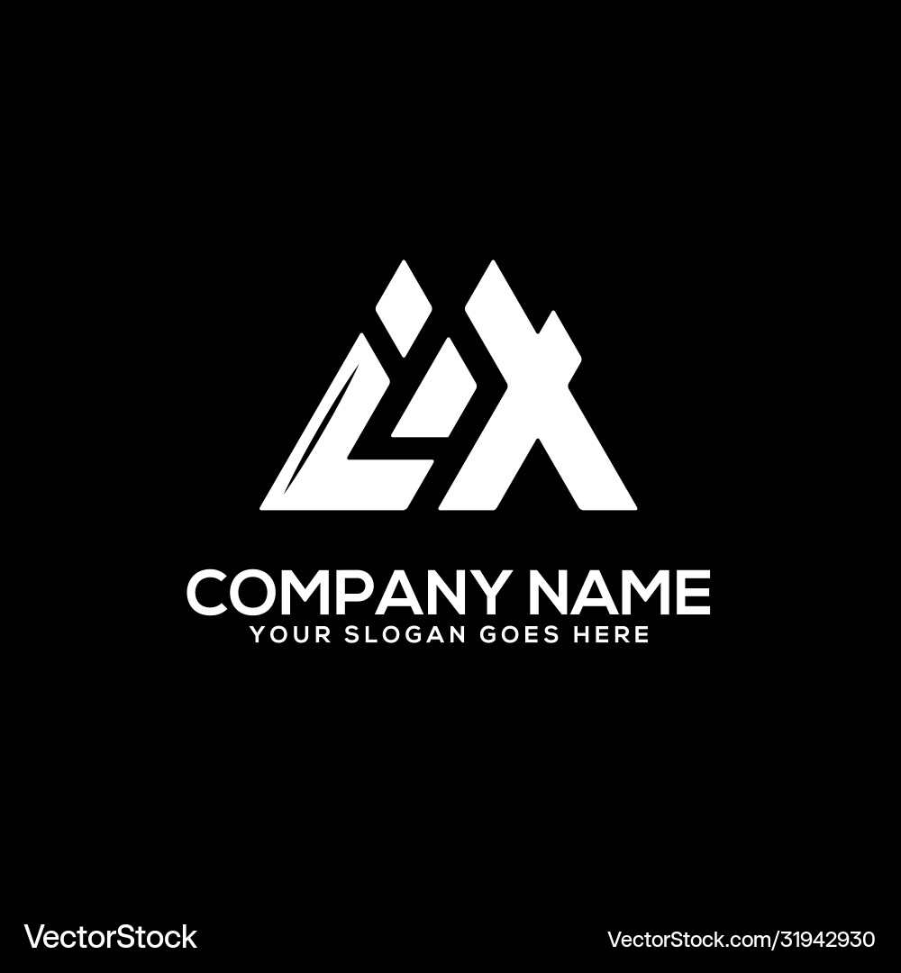 Ix initial logo inspiration i and x logo can Vector Image