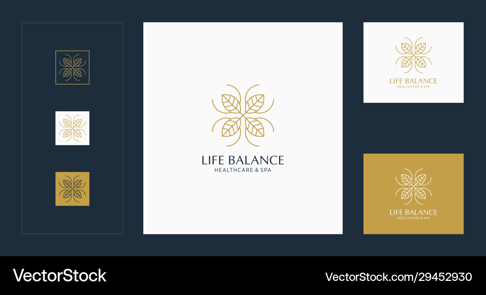 Life balance logo design template premium Vector Image