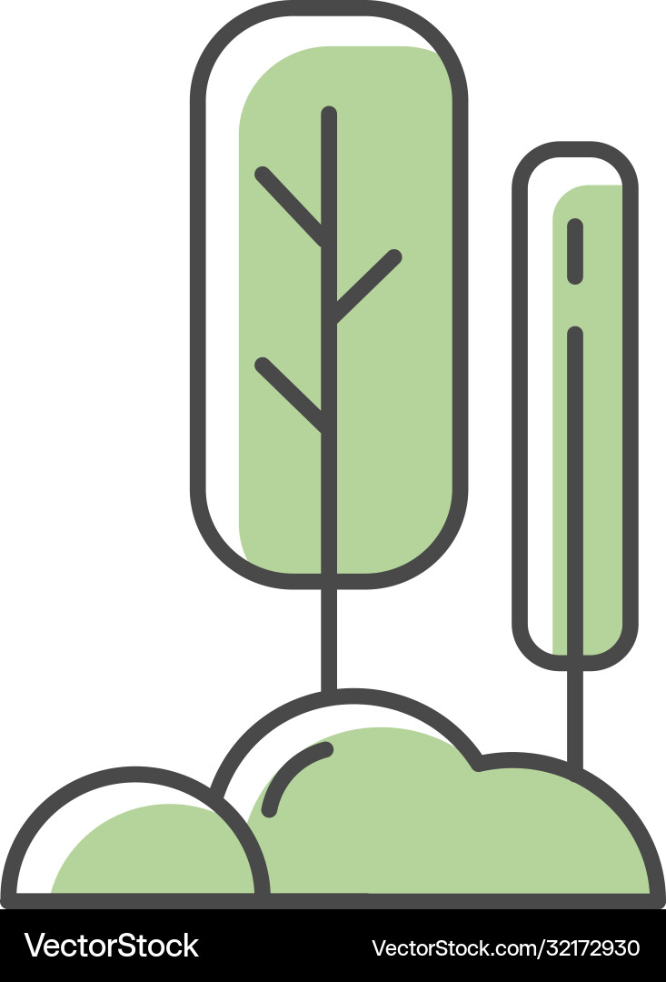 Park rgb color icon Royalty Free Vector Image - VectorStock