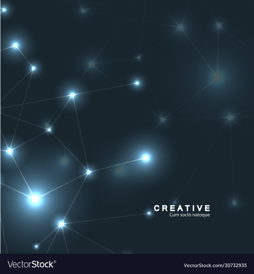 Abstract Connecting Dots And Lines Royalty Free Vector Image