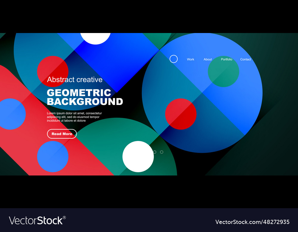 Abstract technology landing page background Vector Image