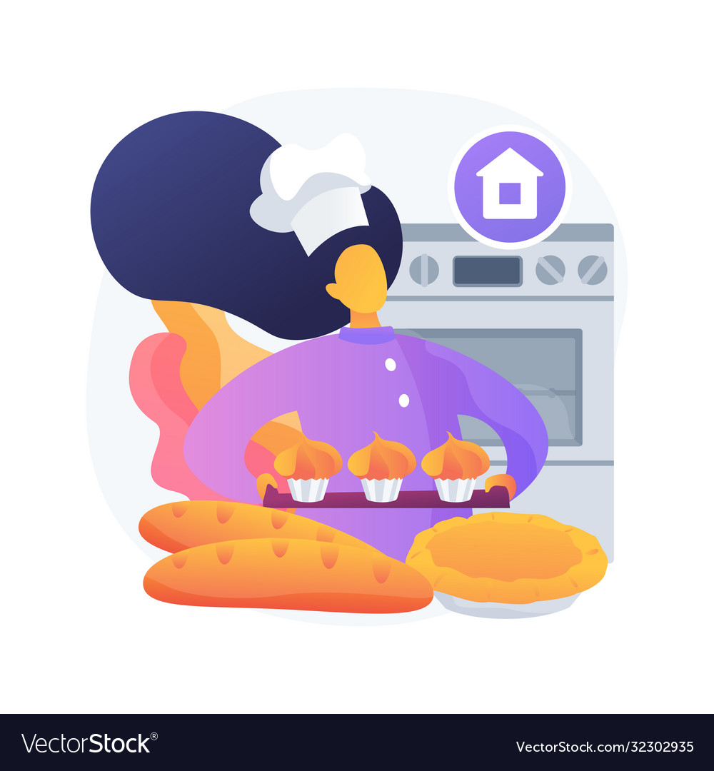 Baking bread abstract concept Royalty Free Vector Image