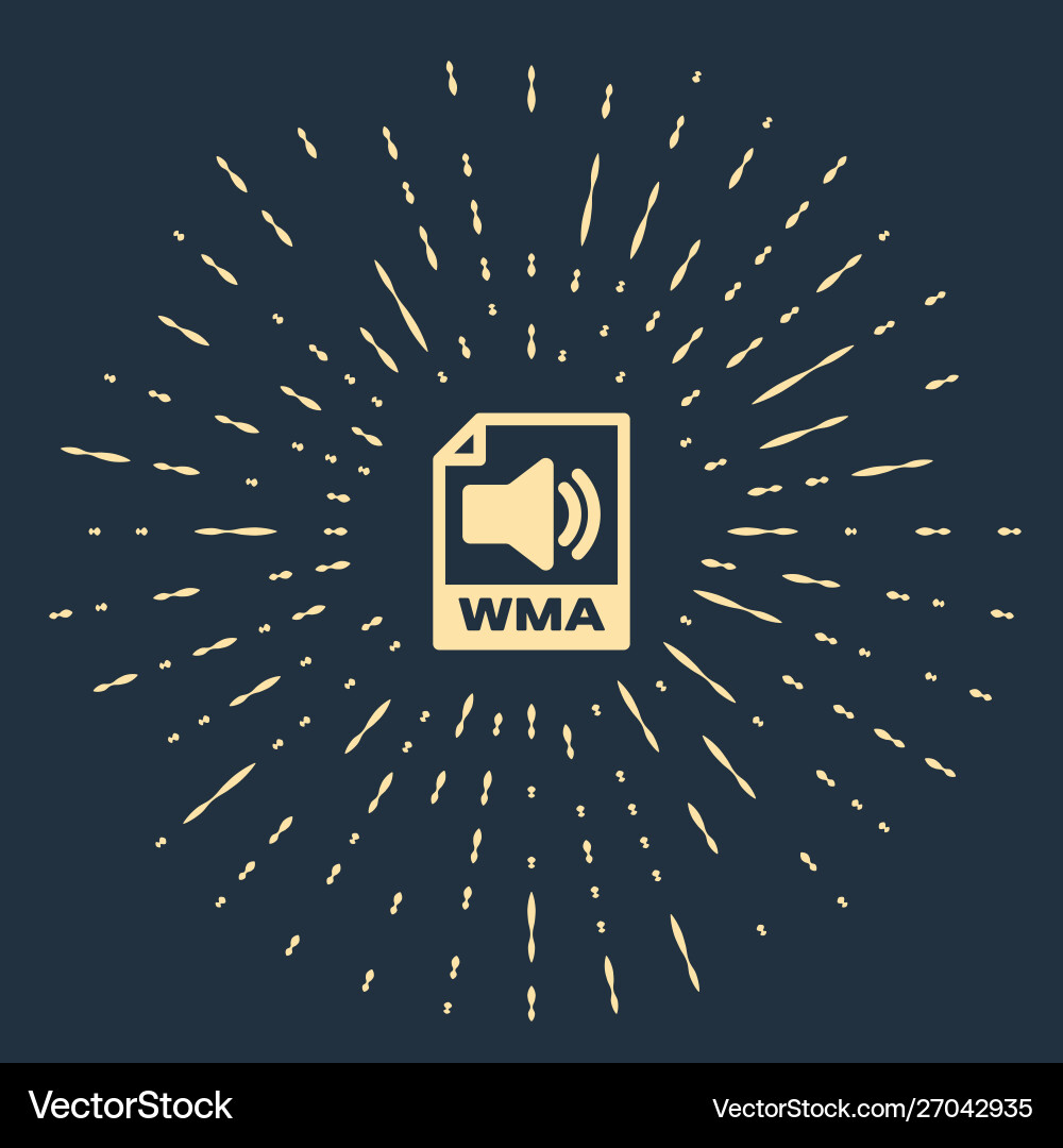 Beige wma file document download wma button icon Vector Image
