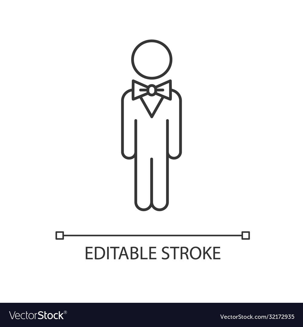 Concierge linear icon Royalty Free Vector Image