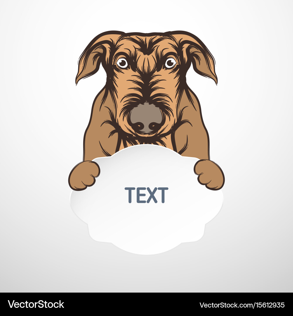 Dog and card template icon design Royalty Free Vector Image