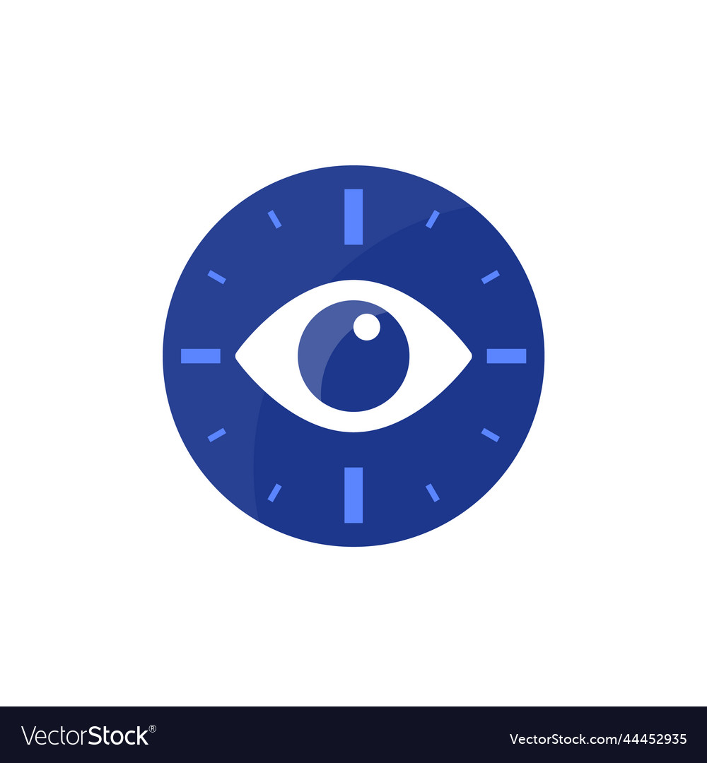Eye tracking icon flat Royalty Free Vector Image