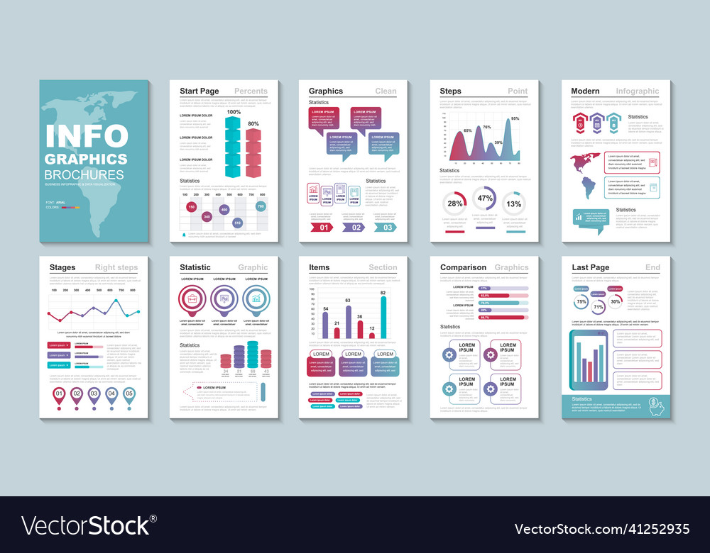 Infographic brochures data visualization Vector Image