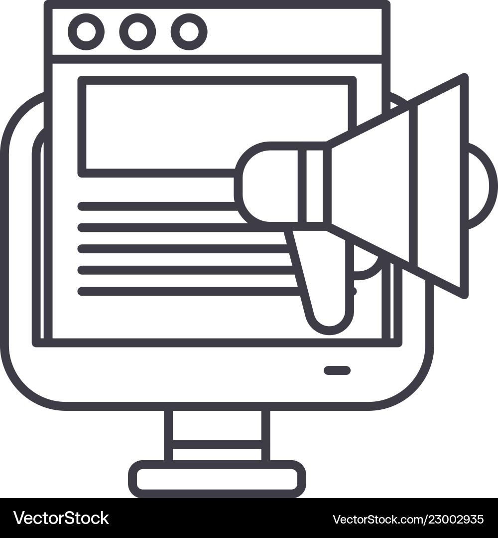 Marketing campaign line icon concept Royalty Free Vector