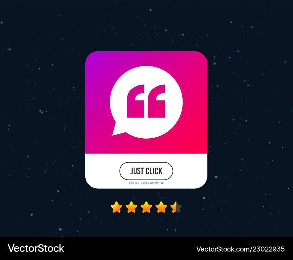 Quote sign icon quotation mark symbol Royalty Free Vector