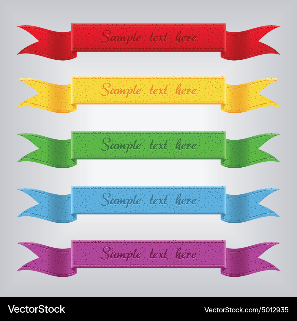Set of ribbons Royalty Free Vector Image - VectorStock