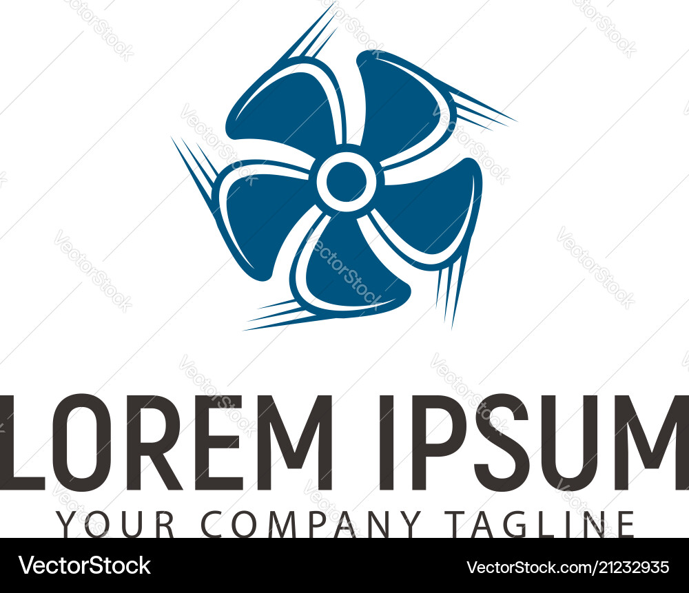 Turbine fan logo design concept template Vector Image