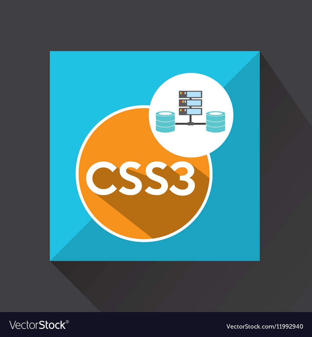 Css3 language data base storage Royalty Free Vector Image
