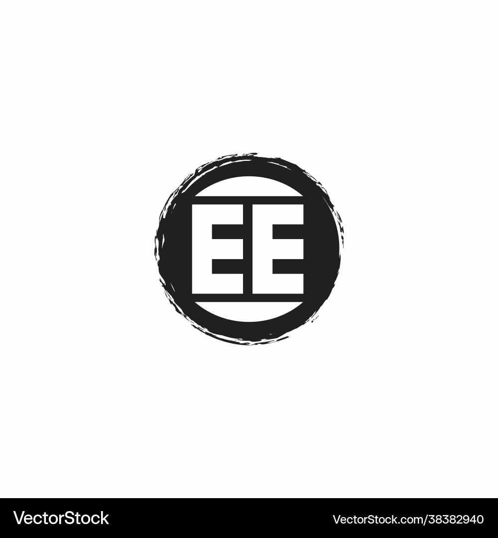 Ee logo initial letter monogram with abstract Vector Image