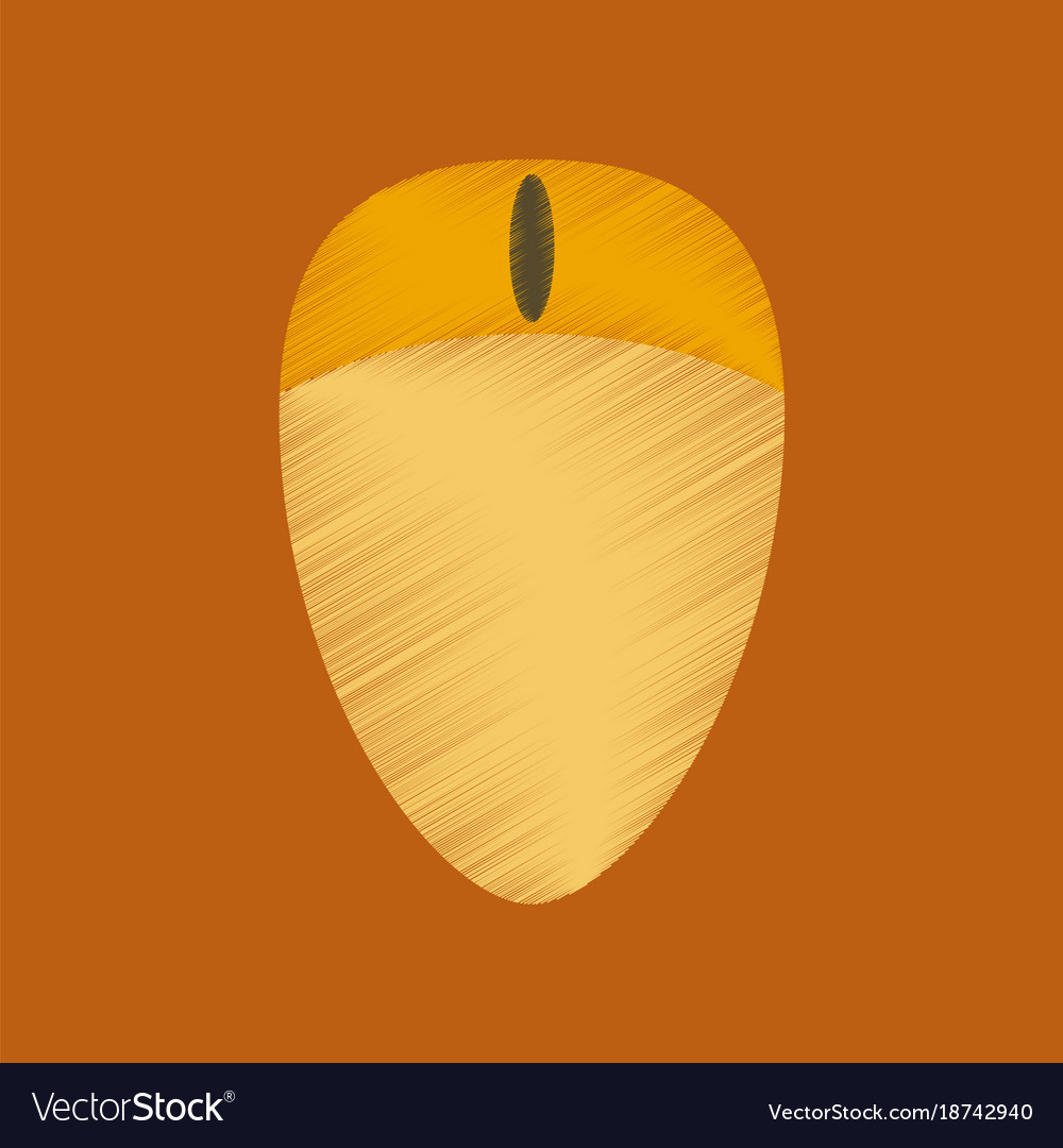 Flat shading style icon computer mouse Royalty Free Vector