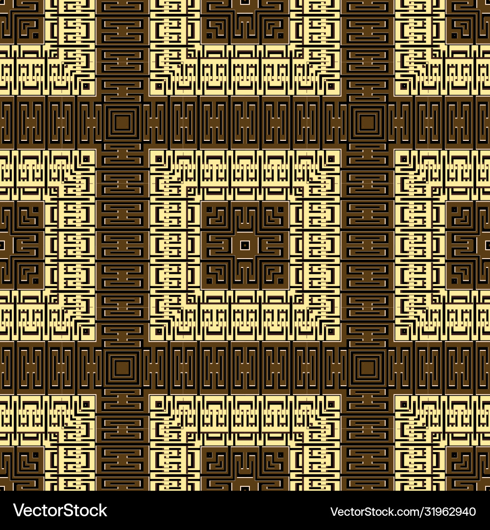 Geometric plaid seamless pattern greek ornamental Vector Image